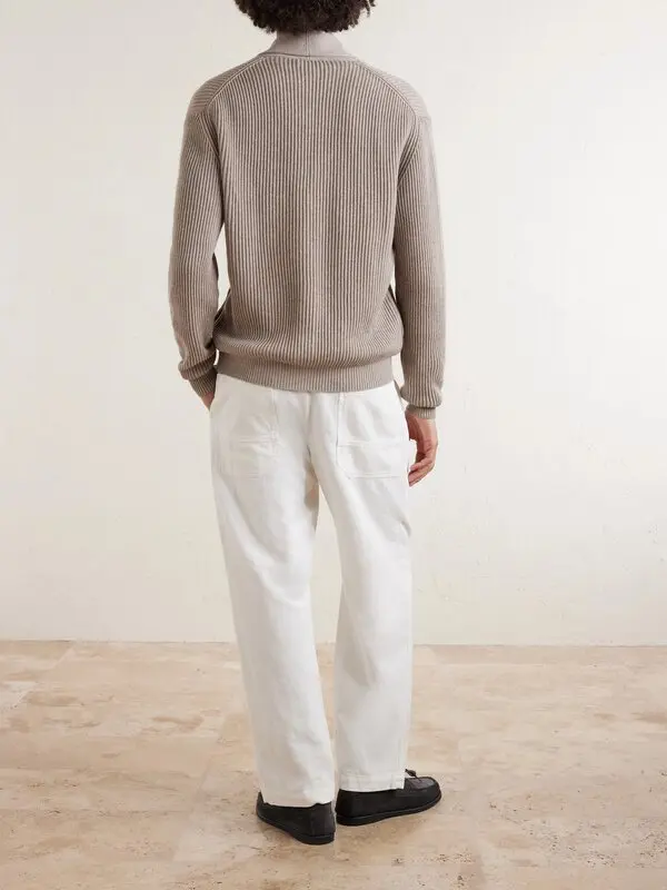 Altea Shawl-collar Ribbed Cardigan