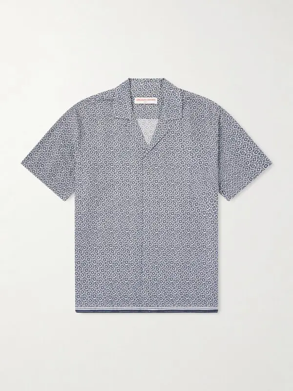 Orlebar Brown Maitan Camp-collar Printed Lyocell Shirt