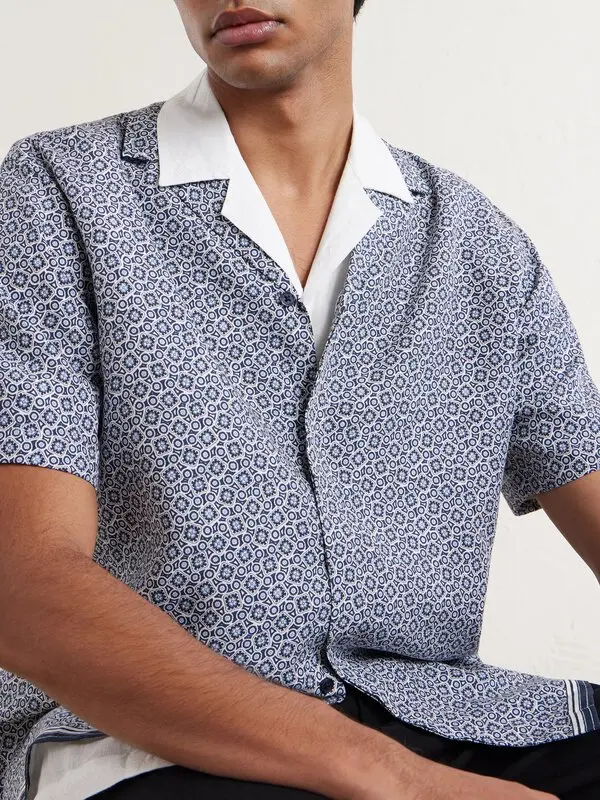 Orlebar Brown Maitan Camp-collar Printed Lyocell Shirt