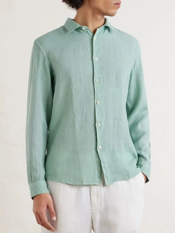 Altea Garment-dyed Linen Shirt