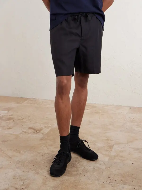 Orlebar Brown Alex Straight-leg Linen Shorts - Black
