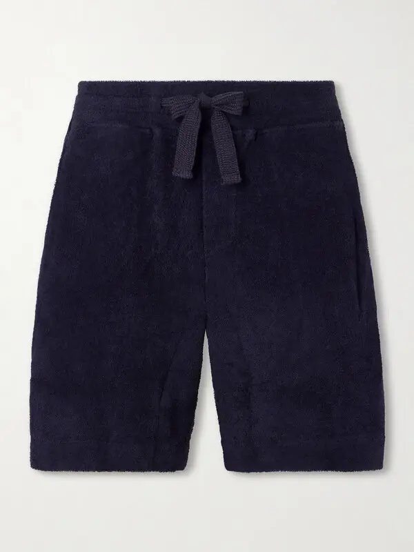 Orlebar Brown Trevone Straight-leg Cotton-terry Shorts - Blue