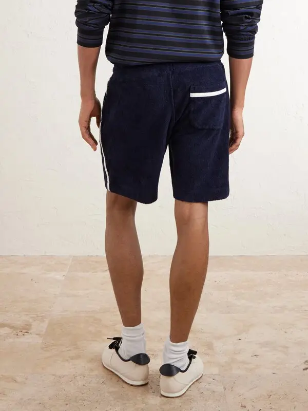 Orlebar Brown Trevone Straight-leg Cotton-terry Shorts - Blue