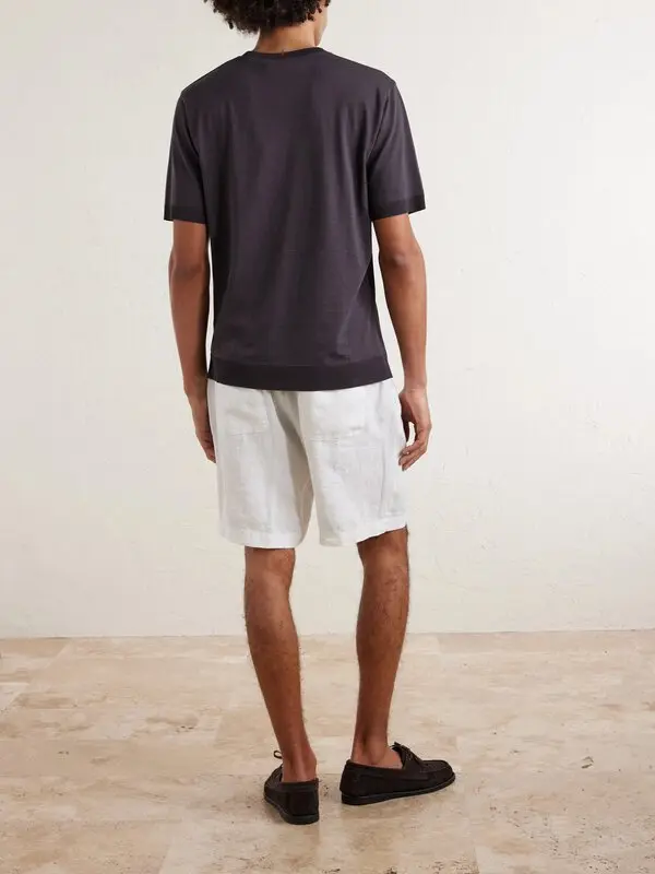Altea Cecil Lyocell And Cotton-blend Jersey T-shirt - Brown