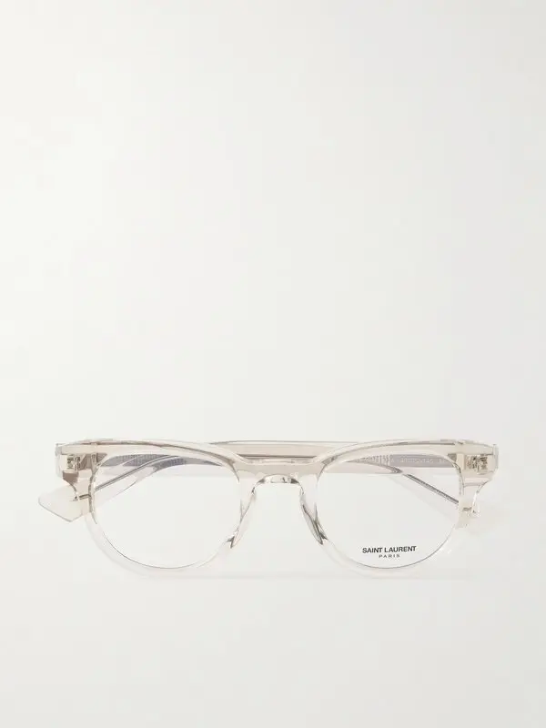 Saint Laurent Sl 876 Round-frame Optical Glasses - Neutrals