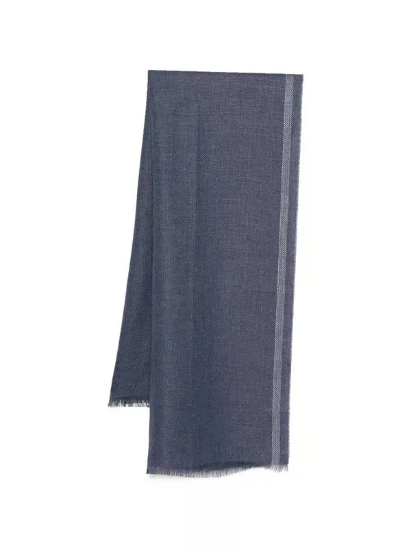 Brunello Cucinelli Fringed Scarf - Blue