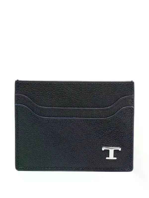 TOD'S Logo Leather Card Holder - Blue