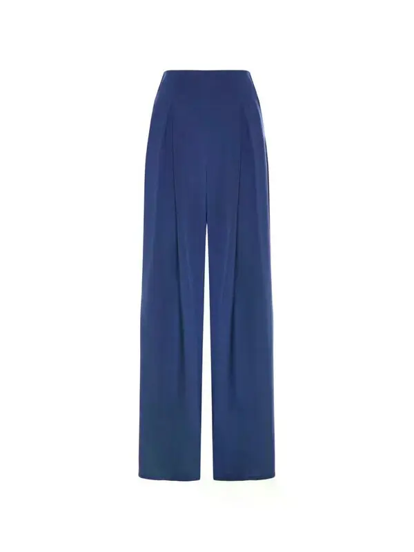 Max Mara Pleated Wide-leg Trousers - Blue