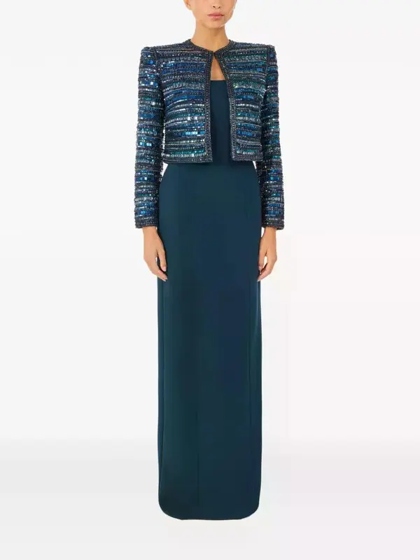 Jenny Packham Alma Beaded Jacket - Blue
