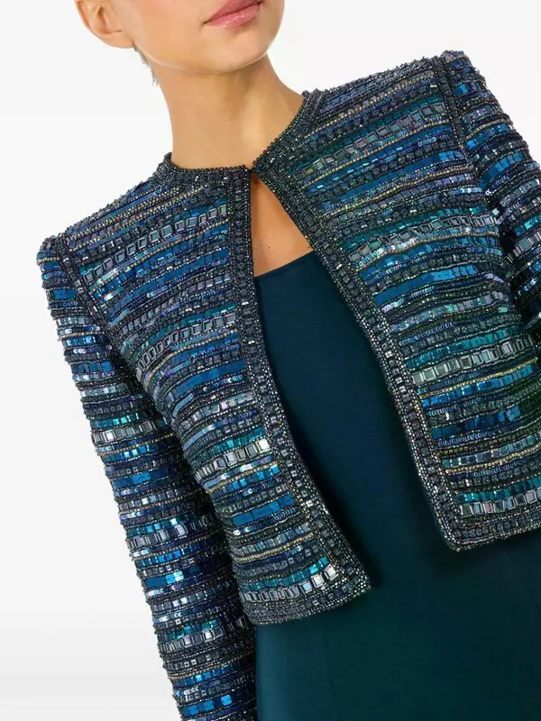 Jenny Packham Alma Beaded Jacket - Blue