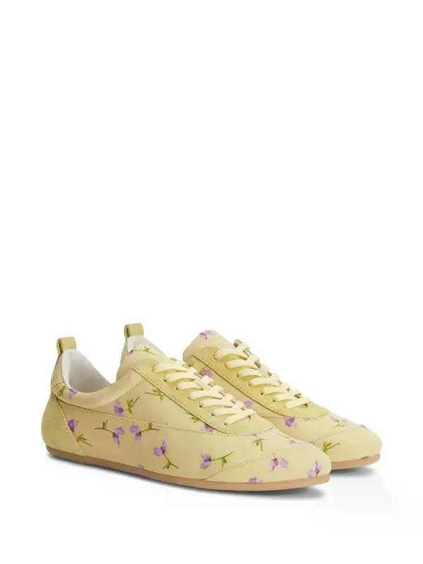 JIL SANDER Etage Flower-print Sneakers - Neutrals