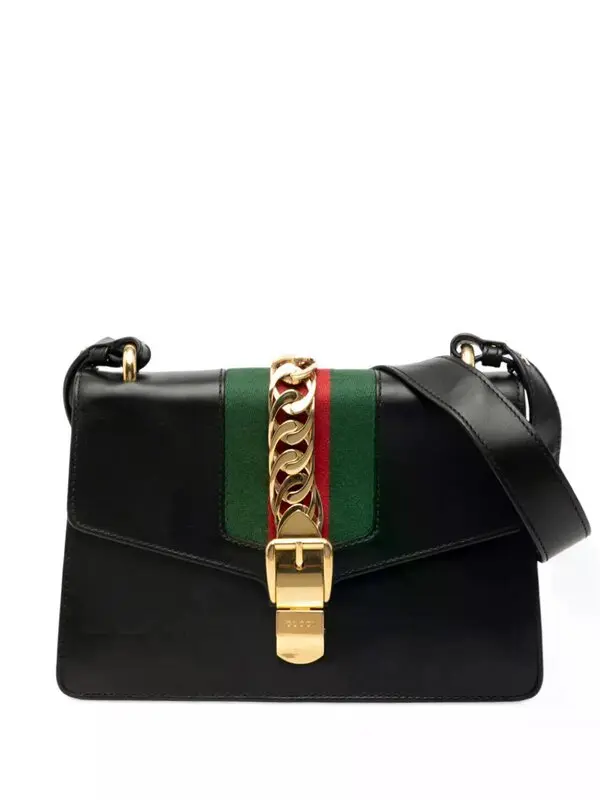 Gucci Small Leather Sylvie Web Satchel