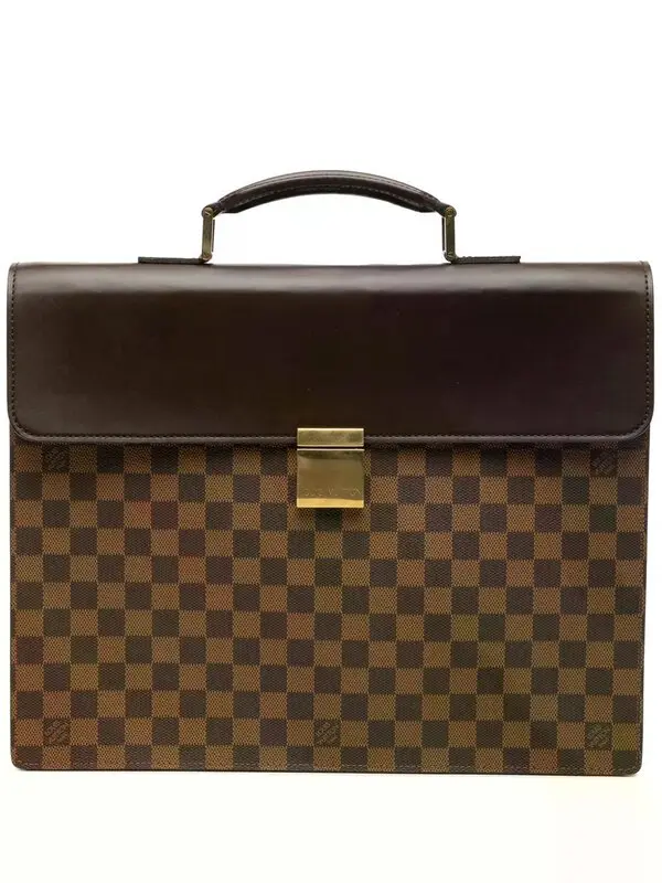 LOUIS VUITTON 1998 Damier Ebene Altona Pm Business Bag - Brown