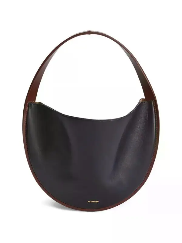 JIL SANDER Pivot Leather Shoulder Bag - Black
