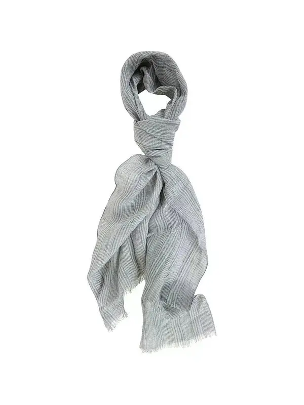 Brunello Cucinelli Frayed-edge Scarf - Grey