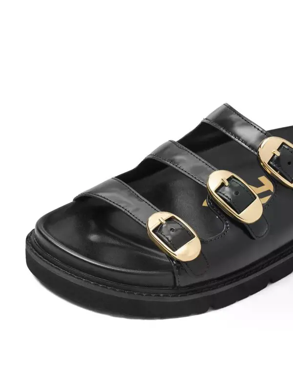 Marc Jacobs Buckle-detail Leather Slides