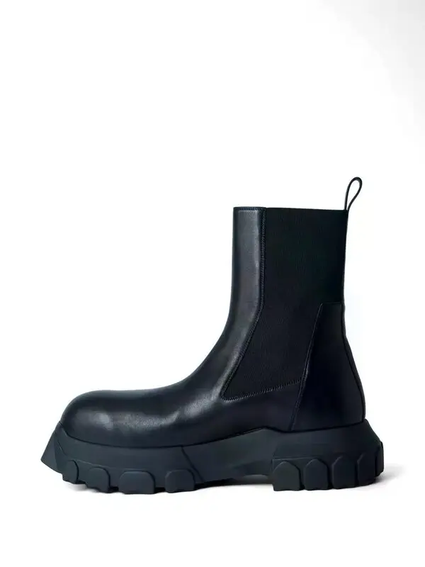 Rick Owens Elasticated-panel Leather Chelsea Boots