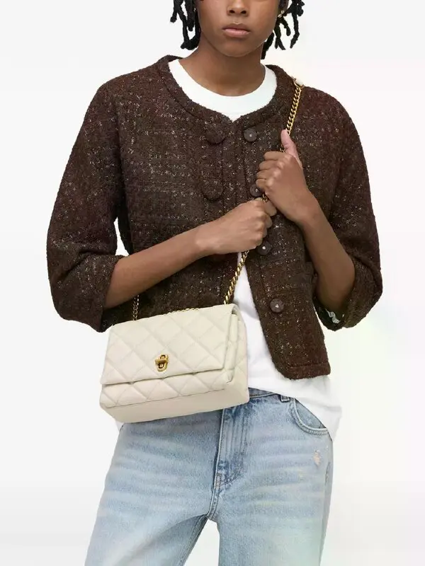 Marc Jacobs Slim Quilted Leather Shoulder Bag - Neutrals