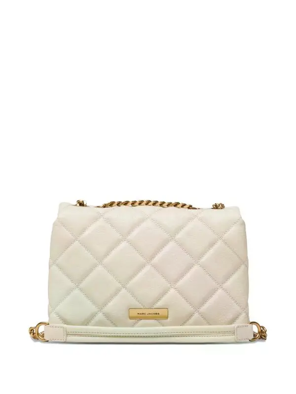 Marc Jacobs Slim Quilted Leather Shoulder Bag - Neutrals
