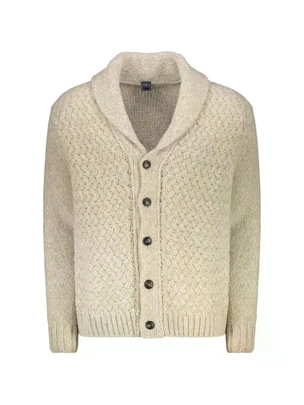 Fedeli Knitted Shawl-collar Cardigan