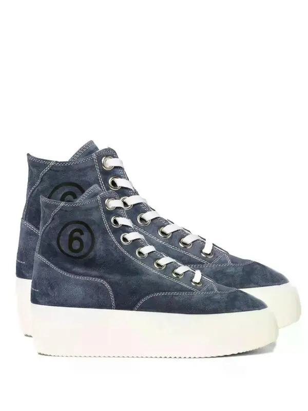 MAISON MARGIELA Logo High-top Sneakers - Blue