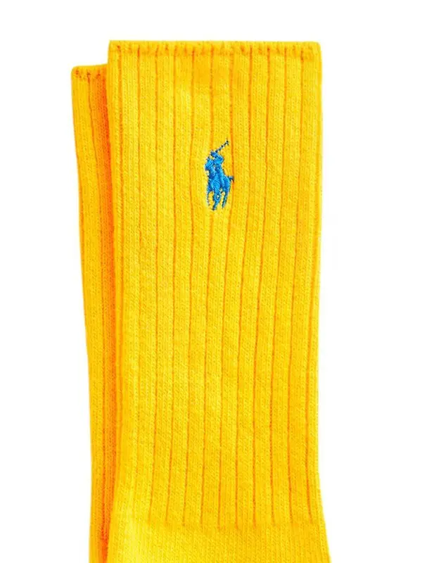 Polo Ralph Lauren Polo Pony Ribbed Socks - Yellow