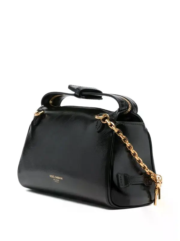 Dolce & Gabbana Chain Charm Leather Tote