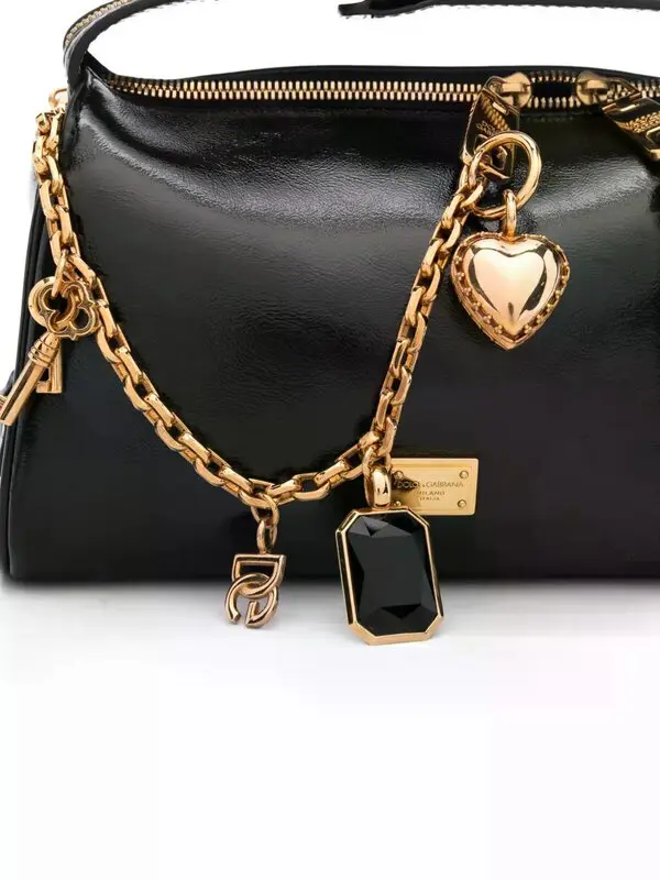 Dolce & Gabbana Chain Charm Leather Tote