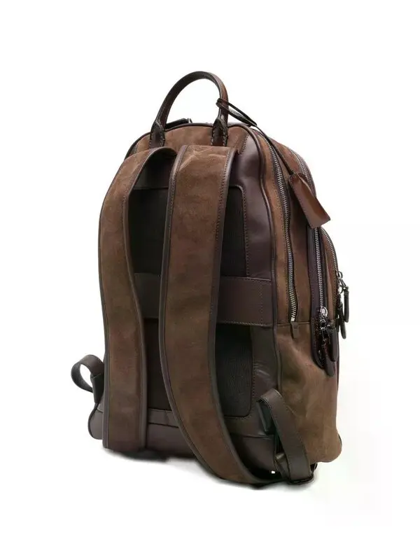 Santoni Zipped Suede Backpack