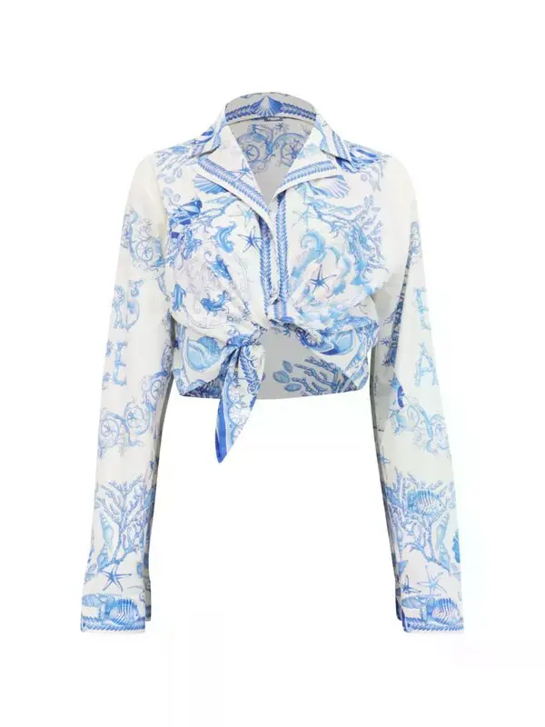 Versace Underwater Barocco Cropped Shirt