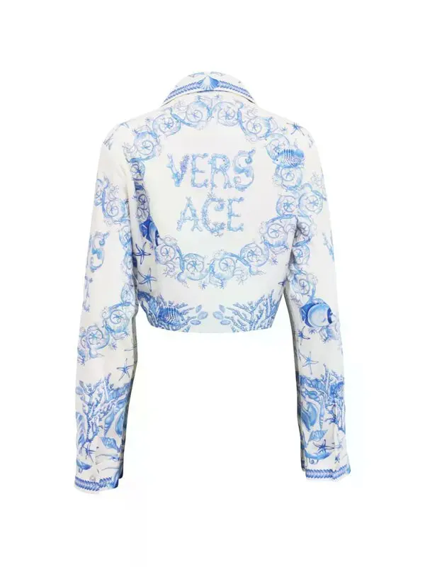Versace Underwater Barocco Cropped Shirt