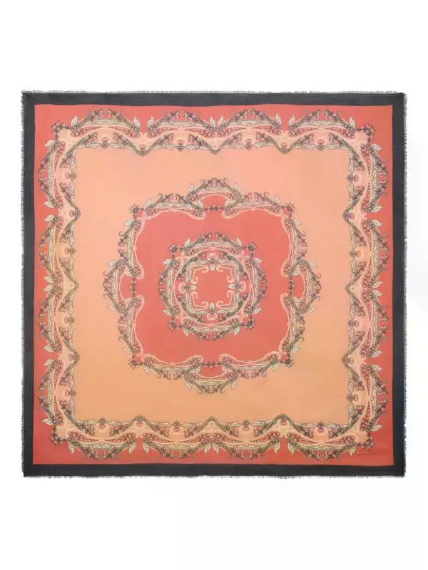Etro Circular Paisley Shawl - Orange