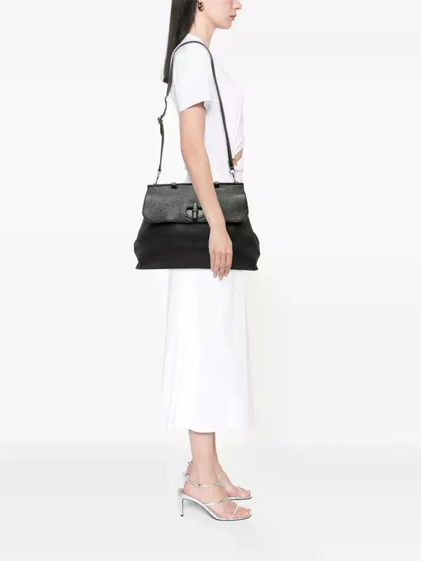 Gucci 2016-2026 Large Leather Daily Satchel - Black