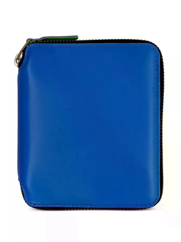 Comme Des Garçons Smooth Leather Zip-around Wallet - Blue