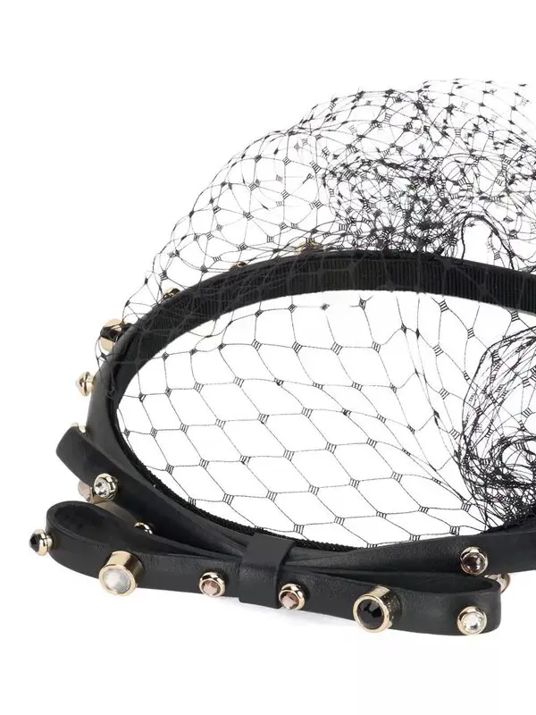 Red Valentino Embellished Headband - Black