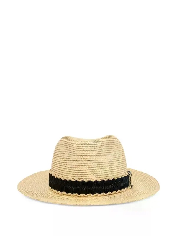 TWINSET Woven Fedora Hat - Neutrals