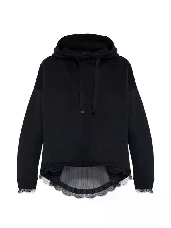 ALLSAINTS Lace Trim Hoodie