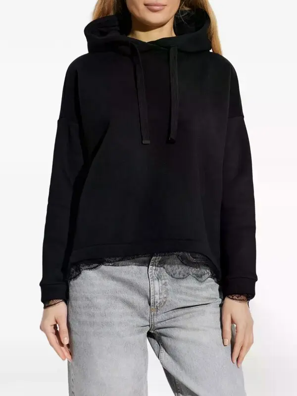 ALLSAINTS Lace Trim Hoodie