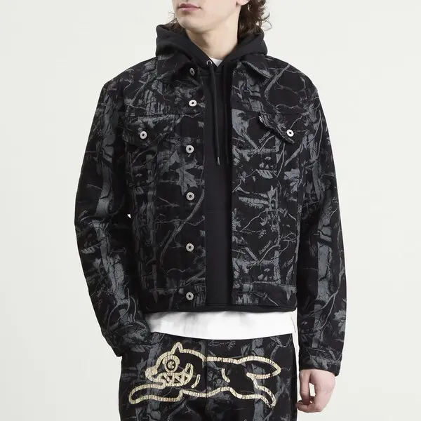 ICECREAM Tree Camo Denim Trucker Jacket