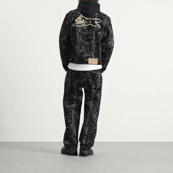 ICECREAM Tree Camo Denim Trucker Jacket
