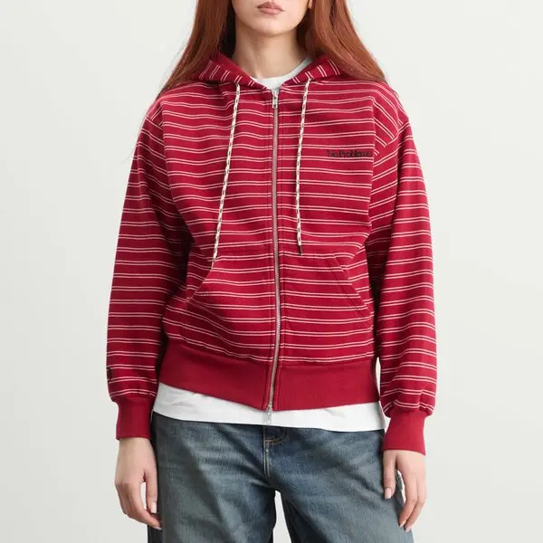 NO PROBLEMO Mini Problemo Stripe Zip Hoodie