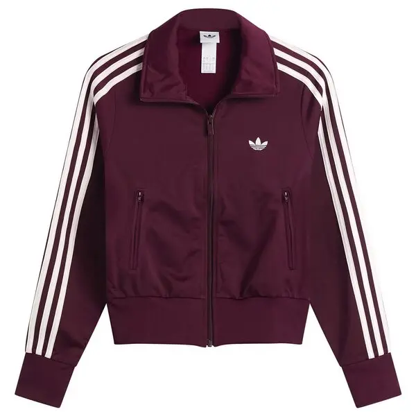 Adidas Classic Firebird Track Top - Maroon/off White