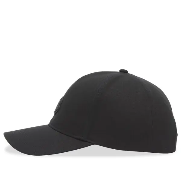 Moncler Cotton Gabardine Logo Cap - Black