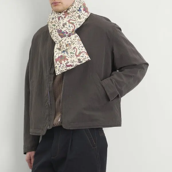 DRAKE'S X Nanga Quilted Scarf