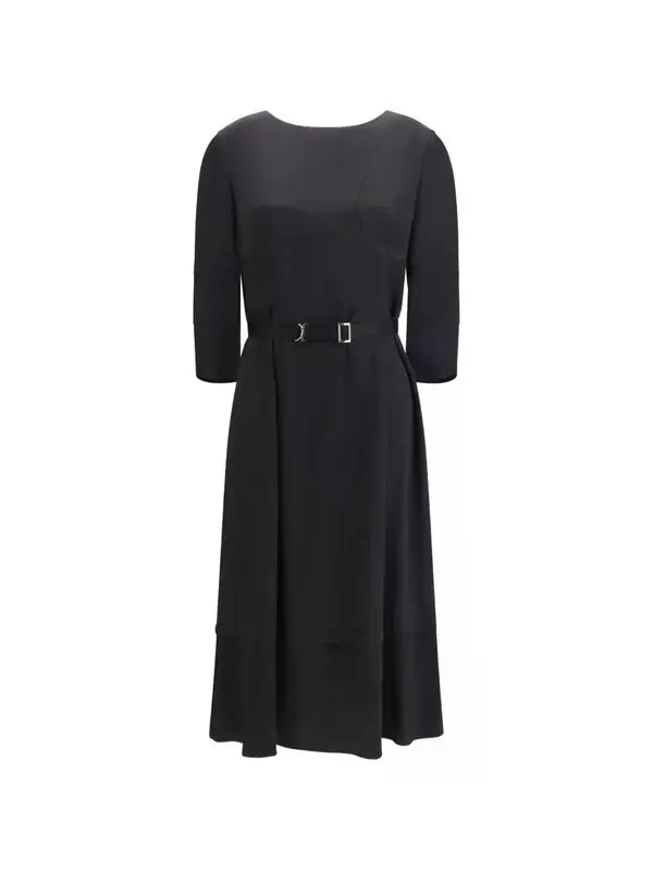 Prada Belted-waist Midi Dress