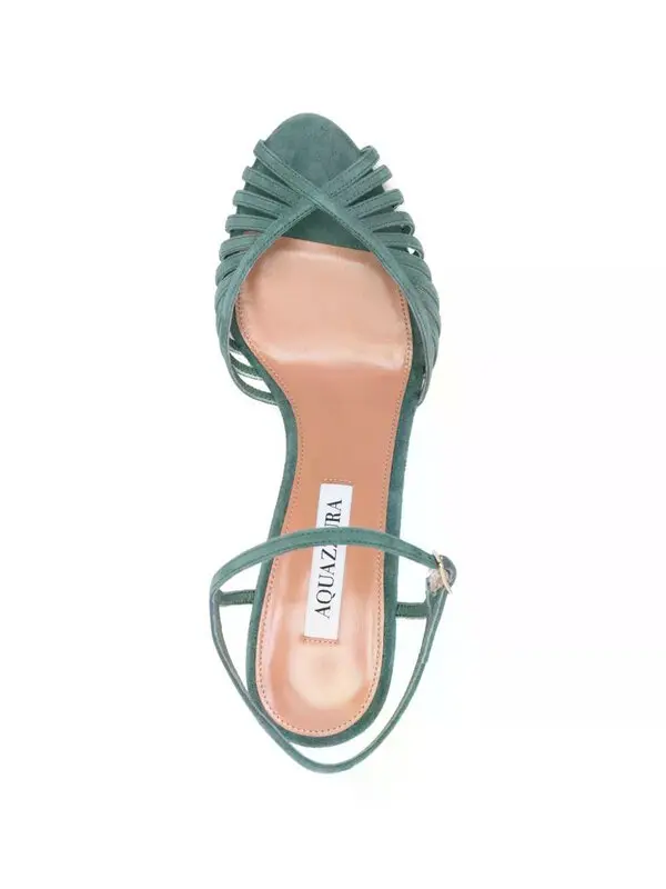 AQUAZZURA Caged-strap Suede Sandals