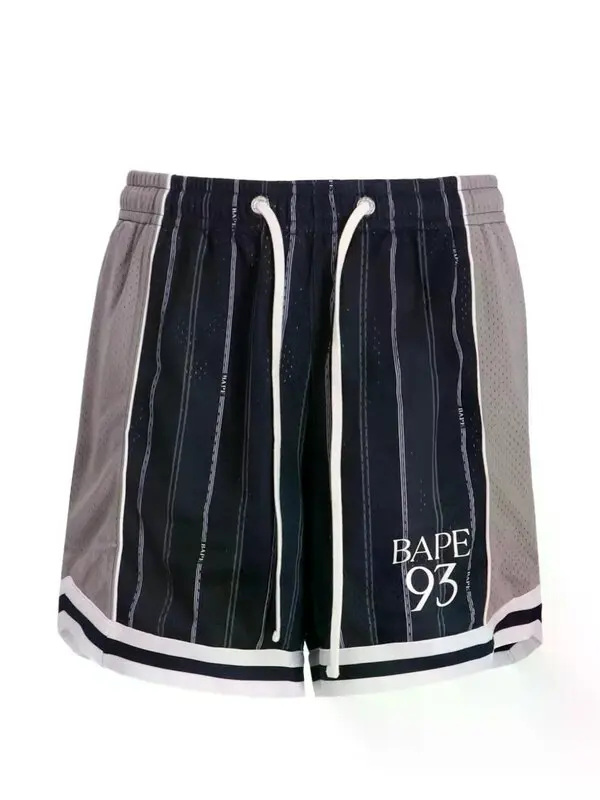 A BATHING APE Logo-detail Shorts - Blue