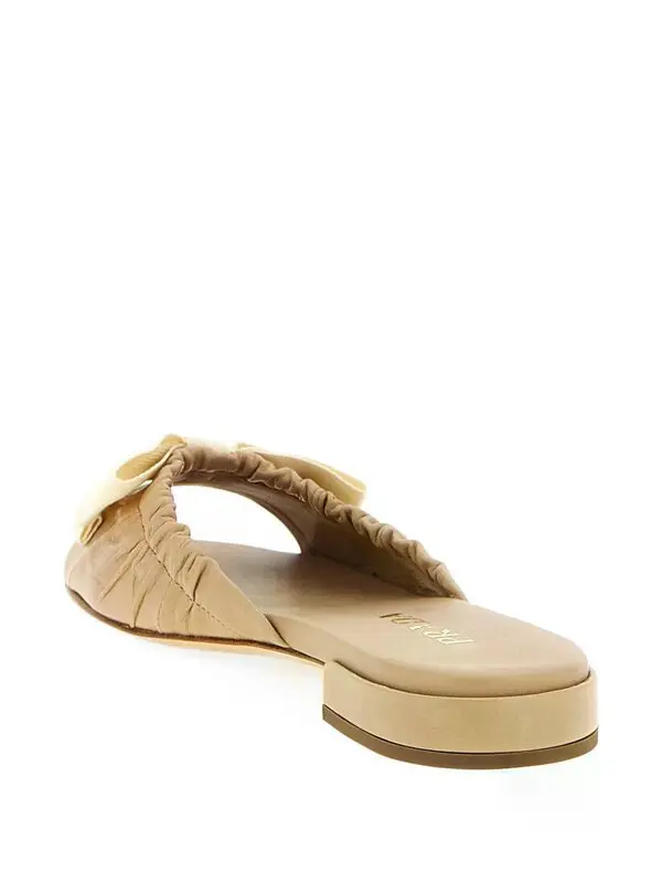 Prada Bow-detail Leather Slides