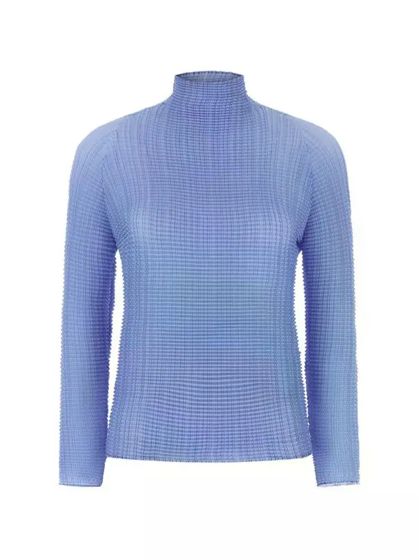 Issey Miyake Textured High-neck Top