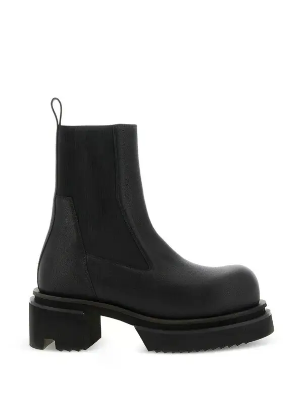 Rick Owens Beetle Bogun Leather Chelsea Boots - Black